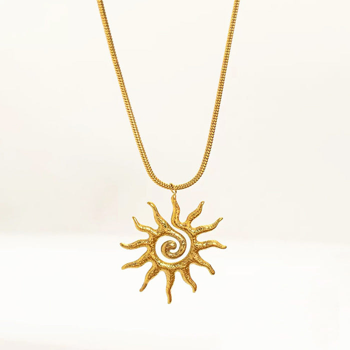 Buy Gold Plated Anti Tarnish Stainless Steel Sun Shaped Pendant in Bulk ...