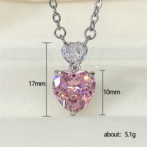 Buy Silver Plated Anti Tarnish American Diamond Studded Pink Heart ...