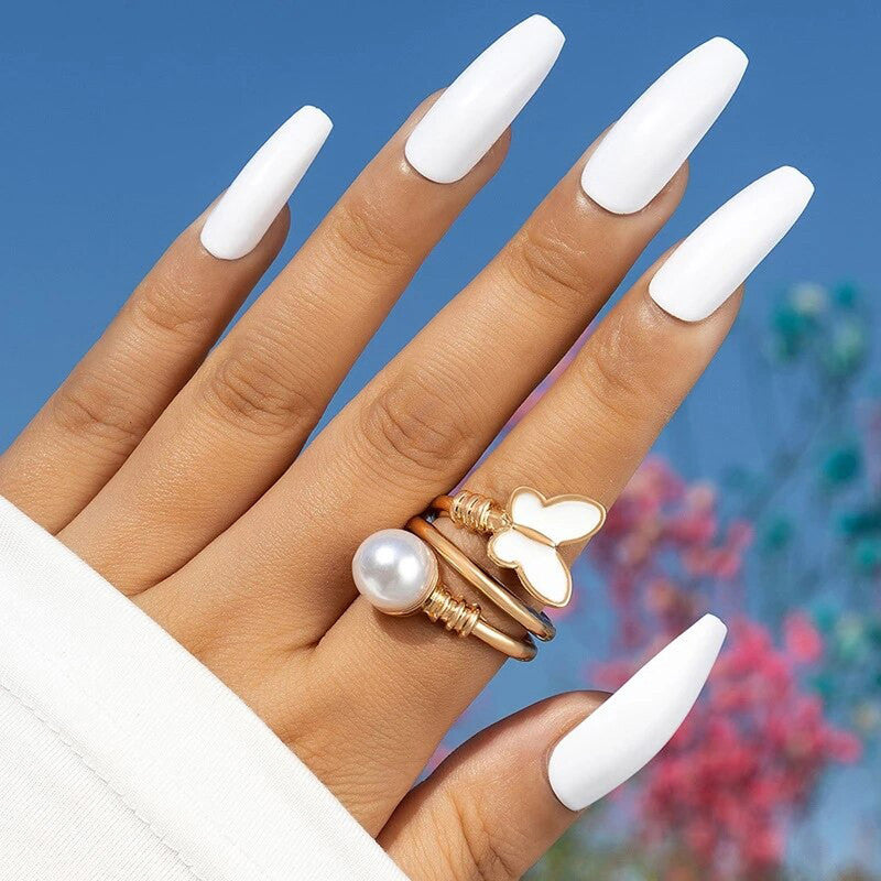 Buy Gold Plated Gold-Toned Butterfly Inspired Stone Studded Cocktail ...